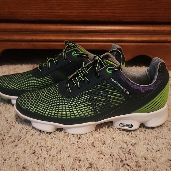 FootJoy | Shoes | Footjoy Hyperflex Mens Green Navy Blue Spikeless ...